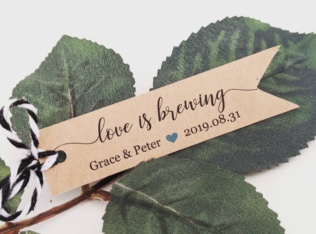 20 Kraft Tea Favor Tags, Coffee Favor Tags,the Perfect Blend Tags ...
