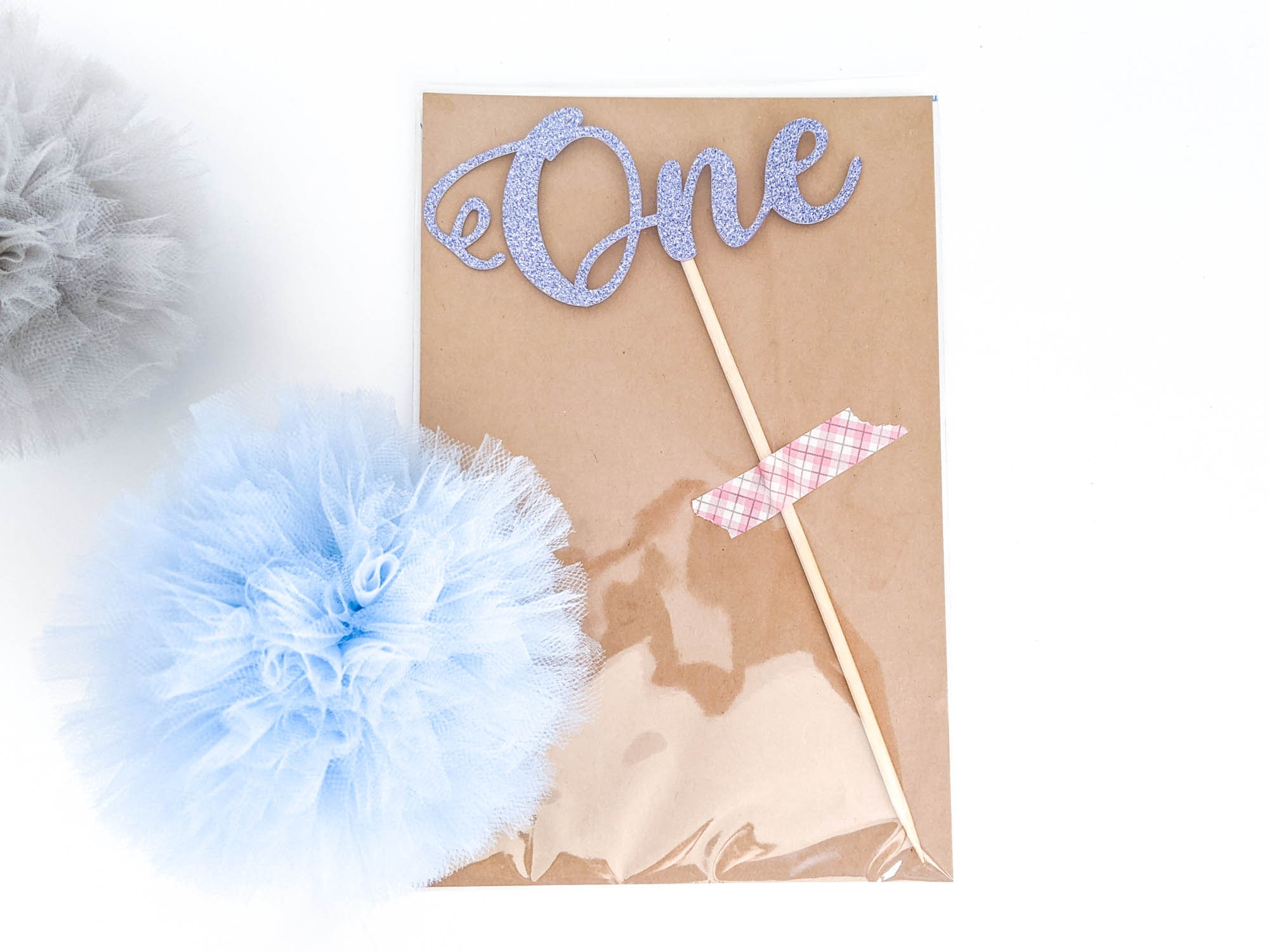 One Glitter Cake Topper Custom Glitter Color Cake Topper One | Etsy