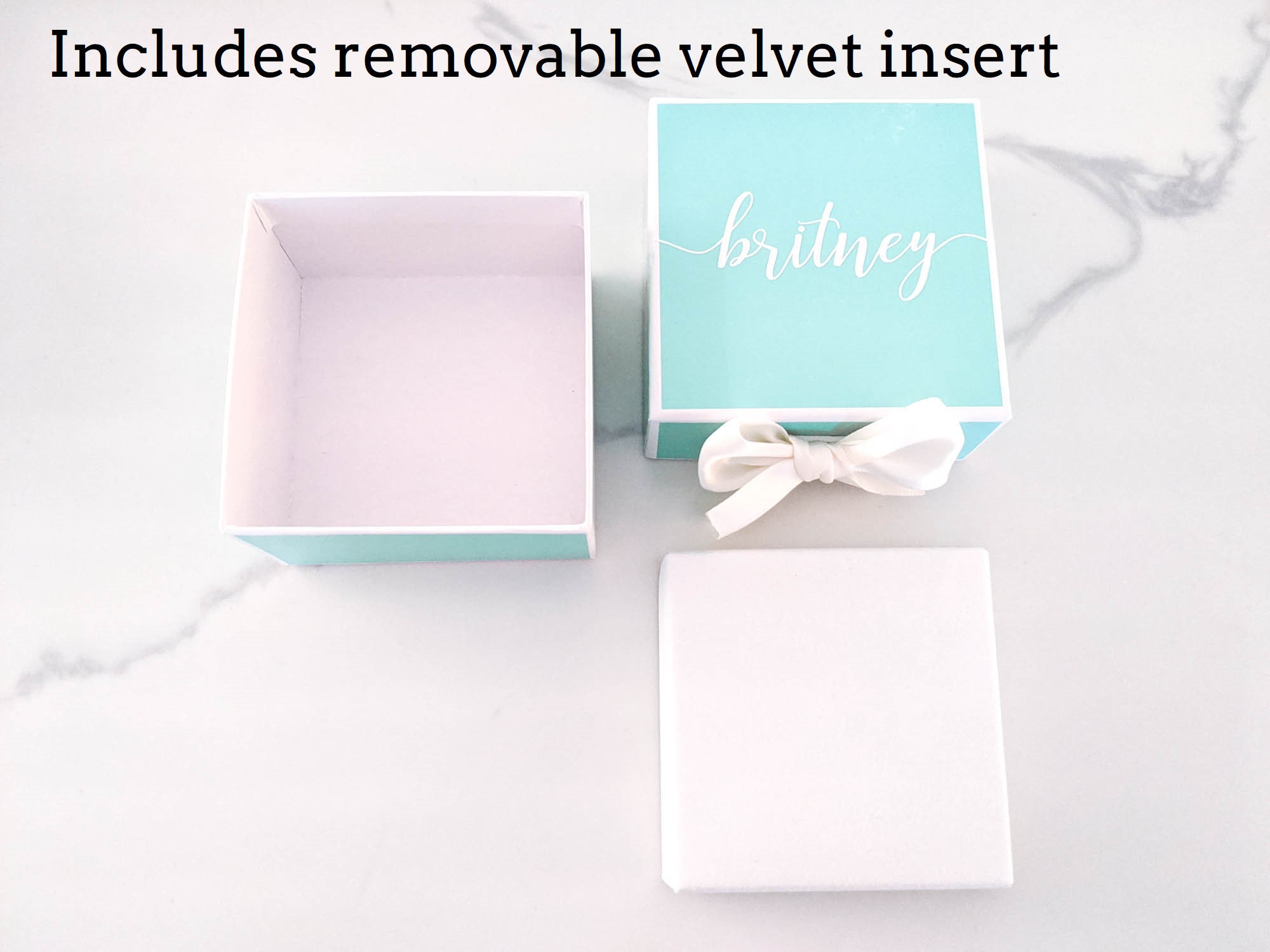 Personalized Small Blue Gift Box BOX ONLY Bracelet Box - Etsy Canada