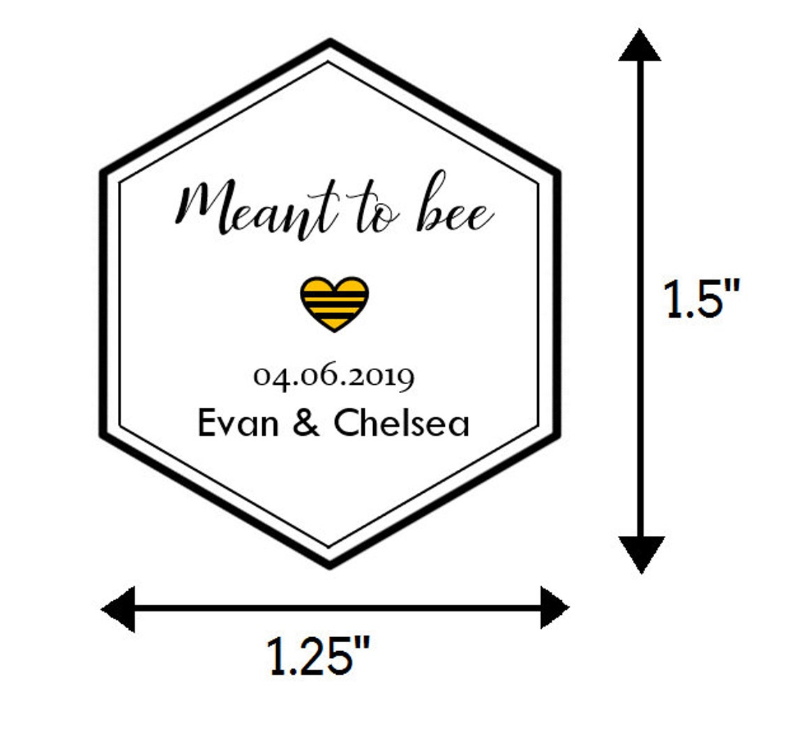 Honey Favor Stickers Pack of 20 Meant to Bee Honey Labels - Etsy