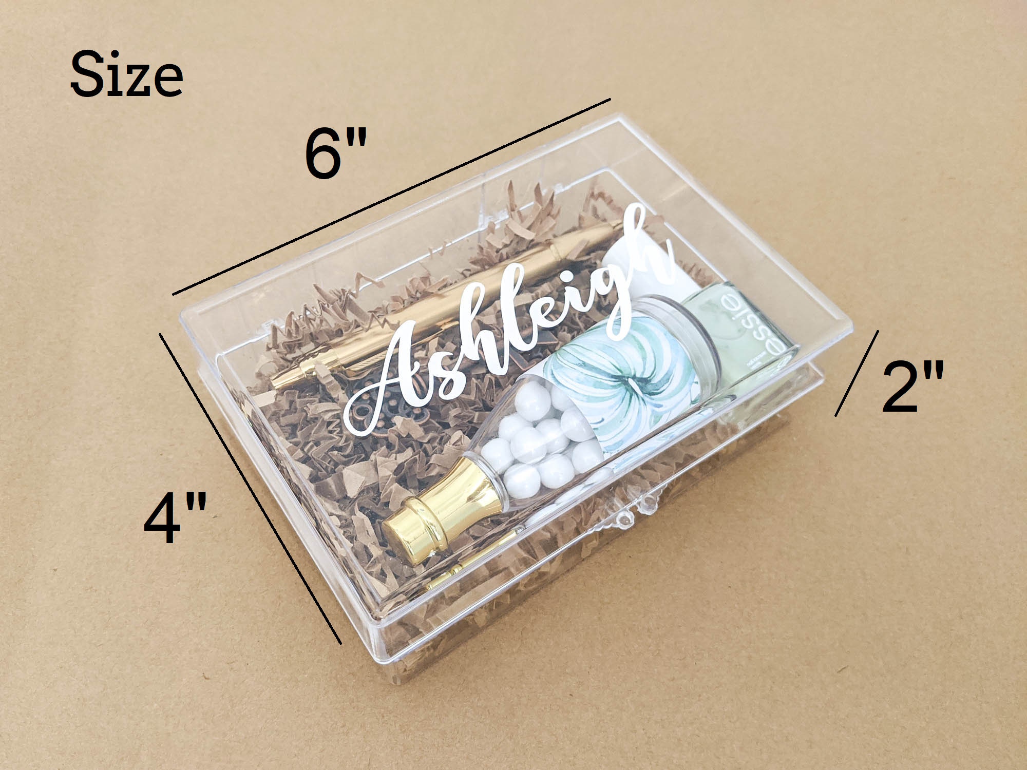 Rustic Personalized Bridesmaid Proposal Box BOX ONLY Clear - Etsy