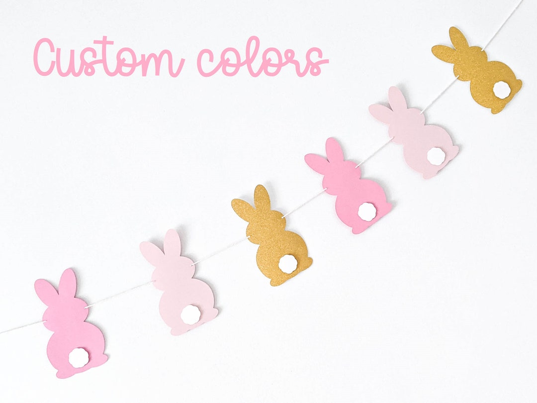 Custom Color Bunny Banner, Custom Bunny Garland, Easter Banner, Easter ...