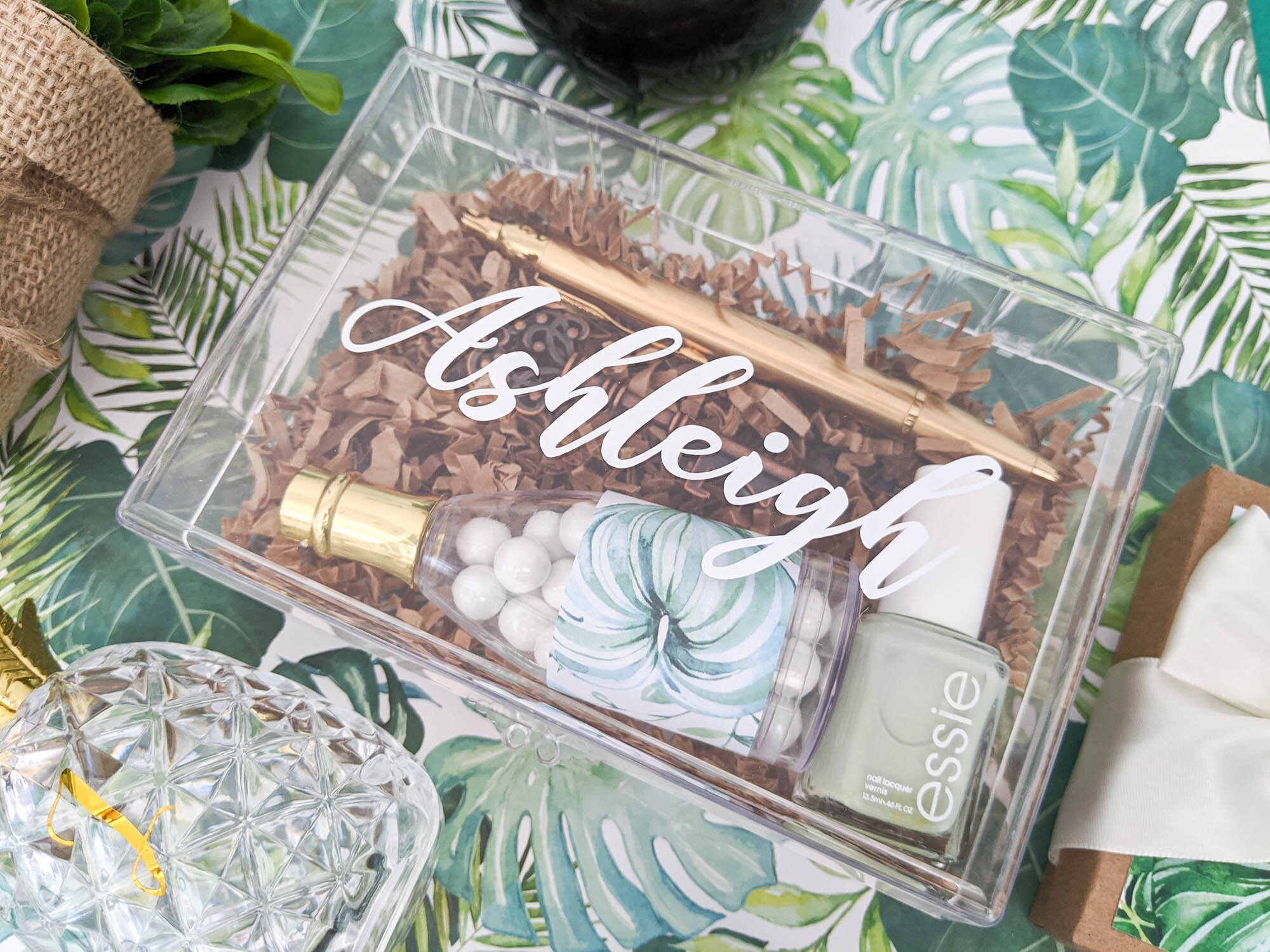 Rustic Personalized Bridesmaid Proposal Box BOX ONLY Clear - Etsy