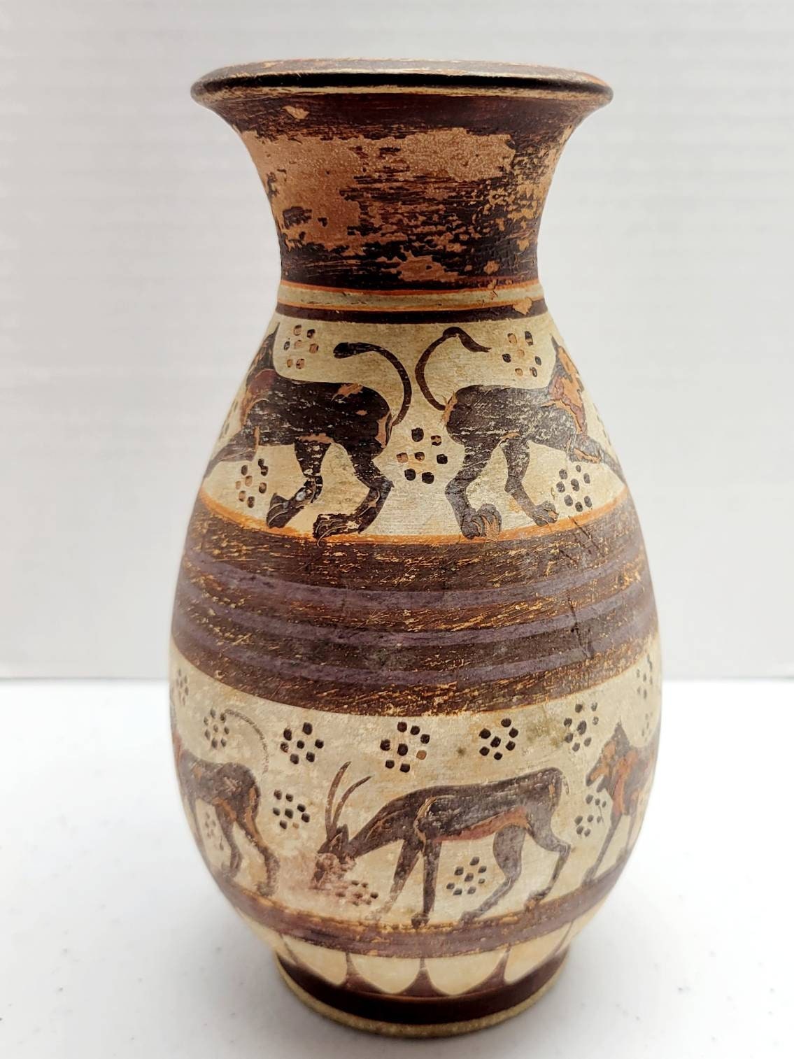 Fine Art Ceramics Art & Collectibles Vintage Greek Pottery Vase/Pitcher ...