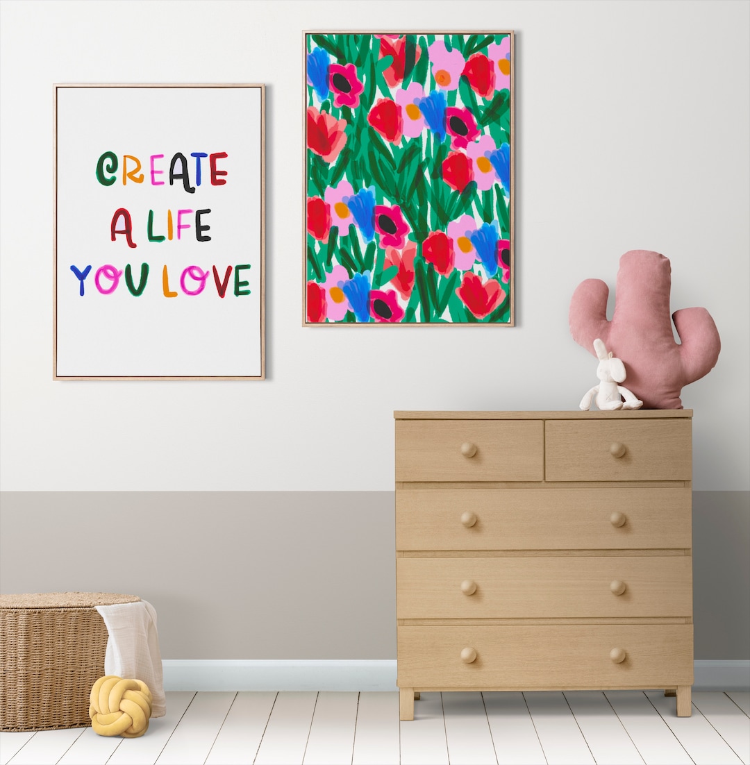Printable Wall Art Flowers, Printable Artwork, Print Yourself Art, Red ...