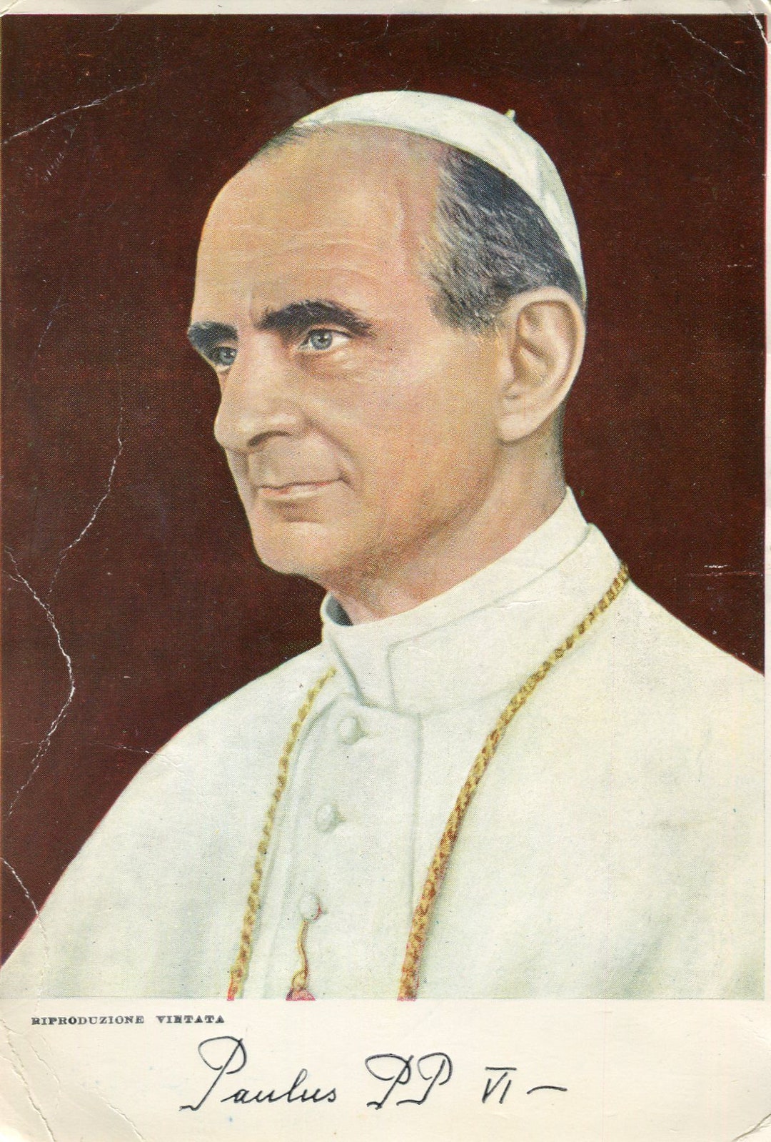 Postcard Vintage, Paulus PP(VI), Pope Paulus, Holy Father's Photo #P ...