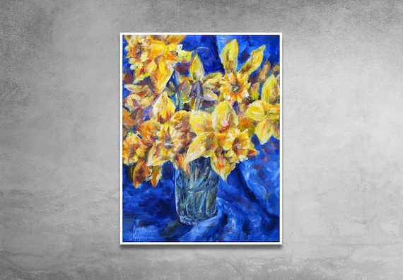 Daffodil Painting Abstract