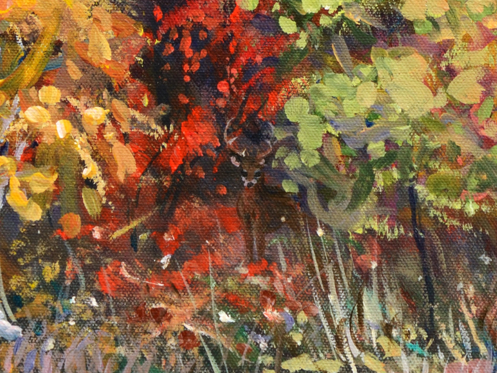 Large Wall Art, Autumn Trees, Fall Painting, Smoky Mountains, Art ...
