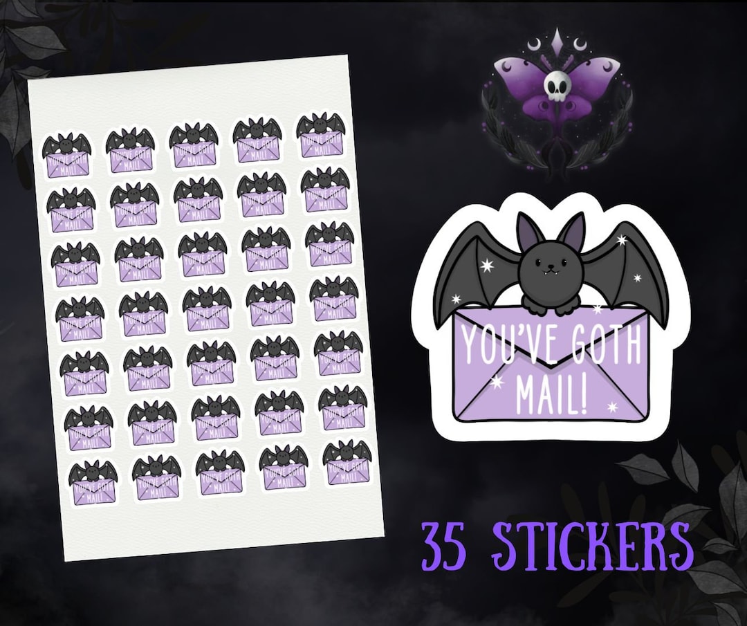 You've Goth Mail Happy Post Stickers - Etsy