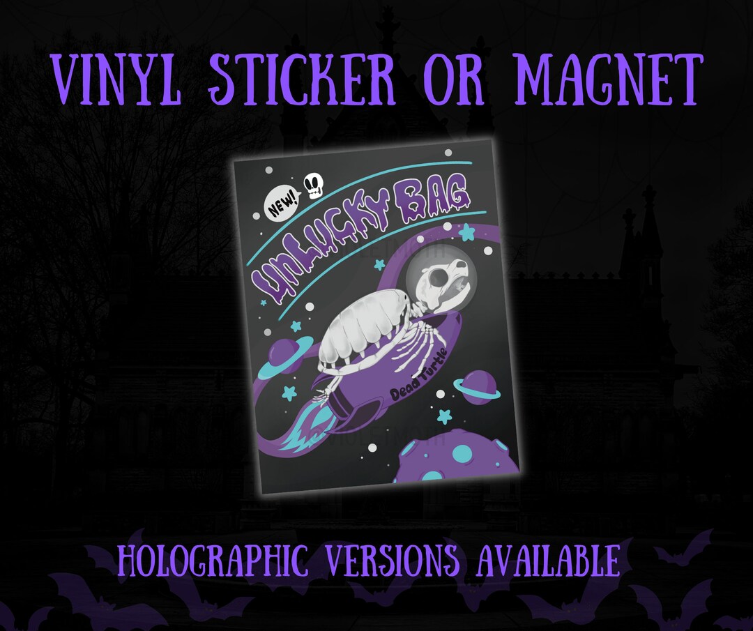 Horror Unlucky Bag Dead Turtle Sticker or Magnet - Etsy