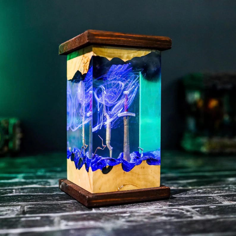 Jackson Riptide Sword Lamp From Sea of Monsters Anaklusmos Sword Epoxy ...