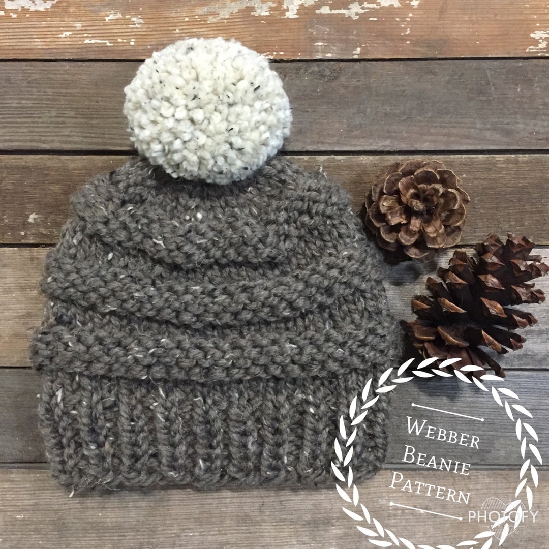 The WEBBER Beanie Pattern/knitting Pattern / Knit Pattern / Basic ...