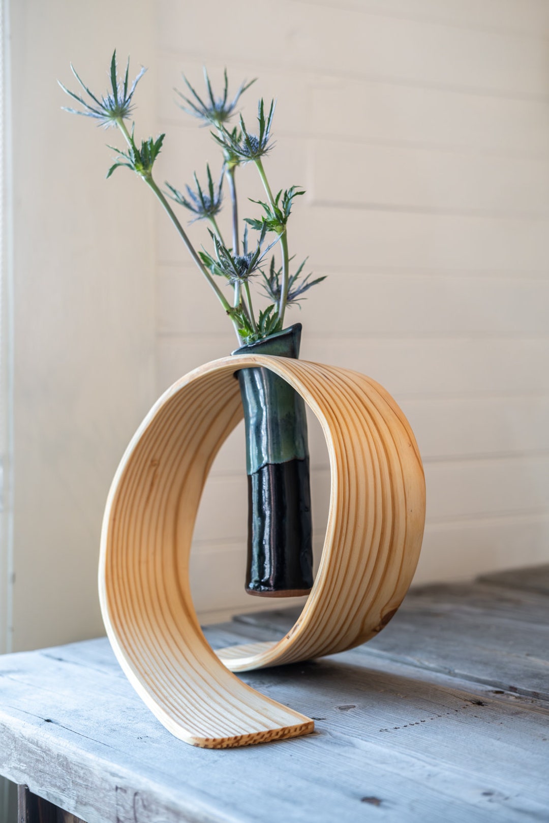 Wave Vase, Flower Holder, Flower Display, Boho Flower Vase, Table Top ...