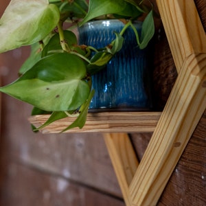 Wall Mount Diamond Planter With Saucer, Geometric Wall Planter ...