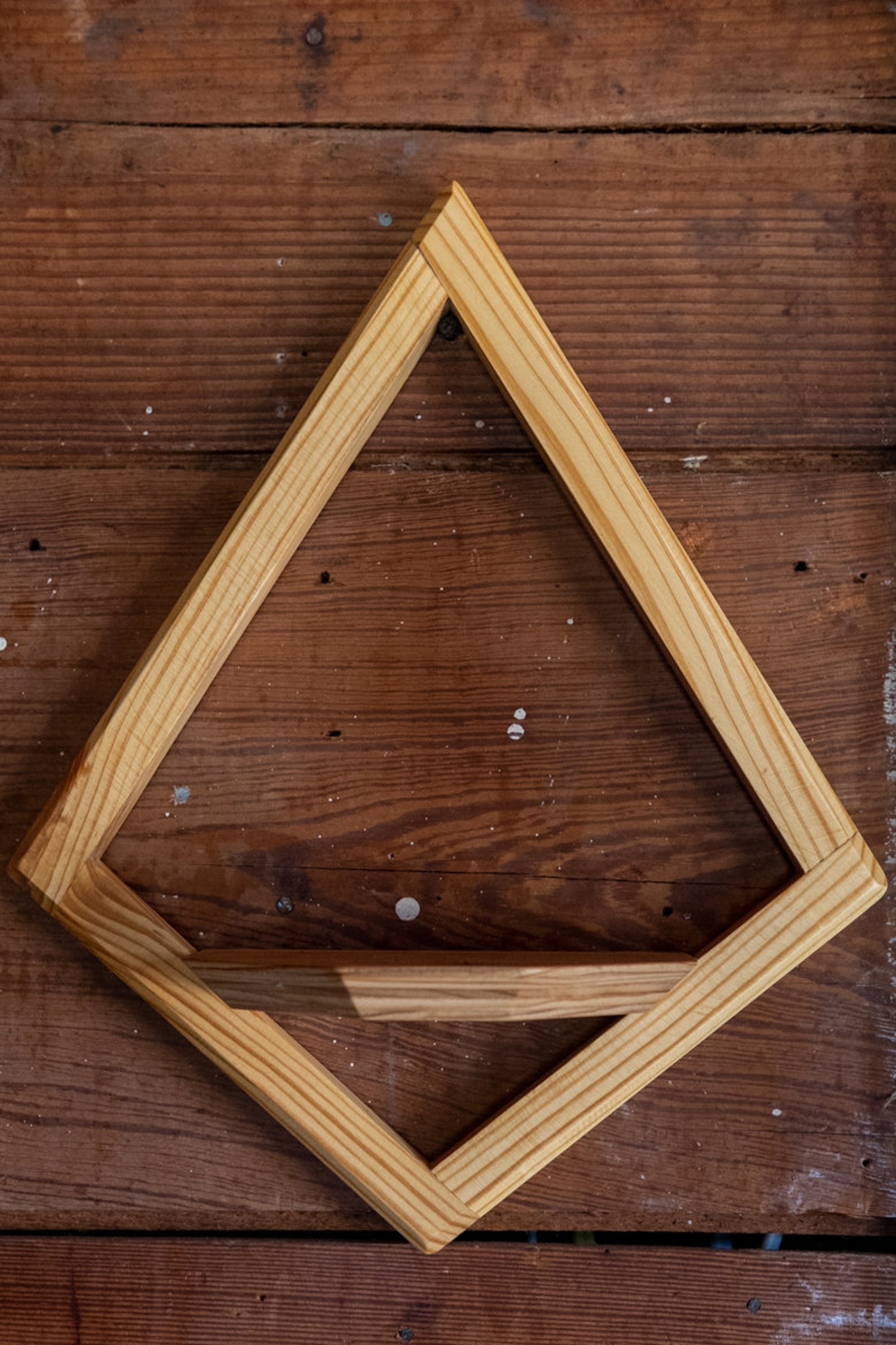 Wall Mount Diamond Planter With Saucer Geometric Wall - Etsy