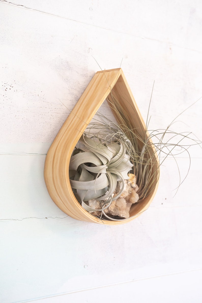 Small Teardrop Cubby | Plant Shelf | Wooden Wall Shelf | Wall Hanging ...