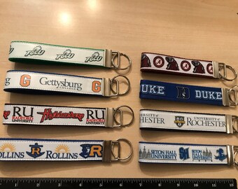 50college Team Inspired Key Fobs key Chains/wristlets - Etsy