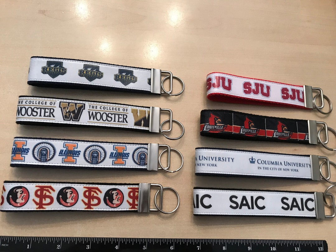27college Team Inspired Key Fobs Key Chains Wristlets - Etsy