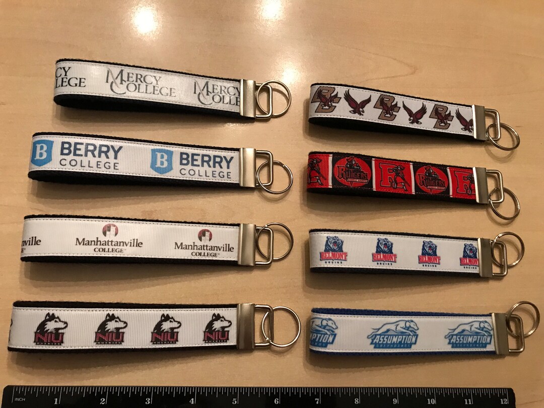 62 College Team Inspired Key Fobskey Chains/wristlets approx. 5 - Etsy