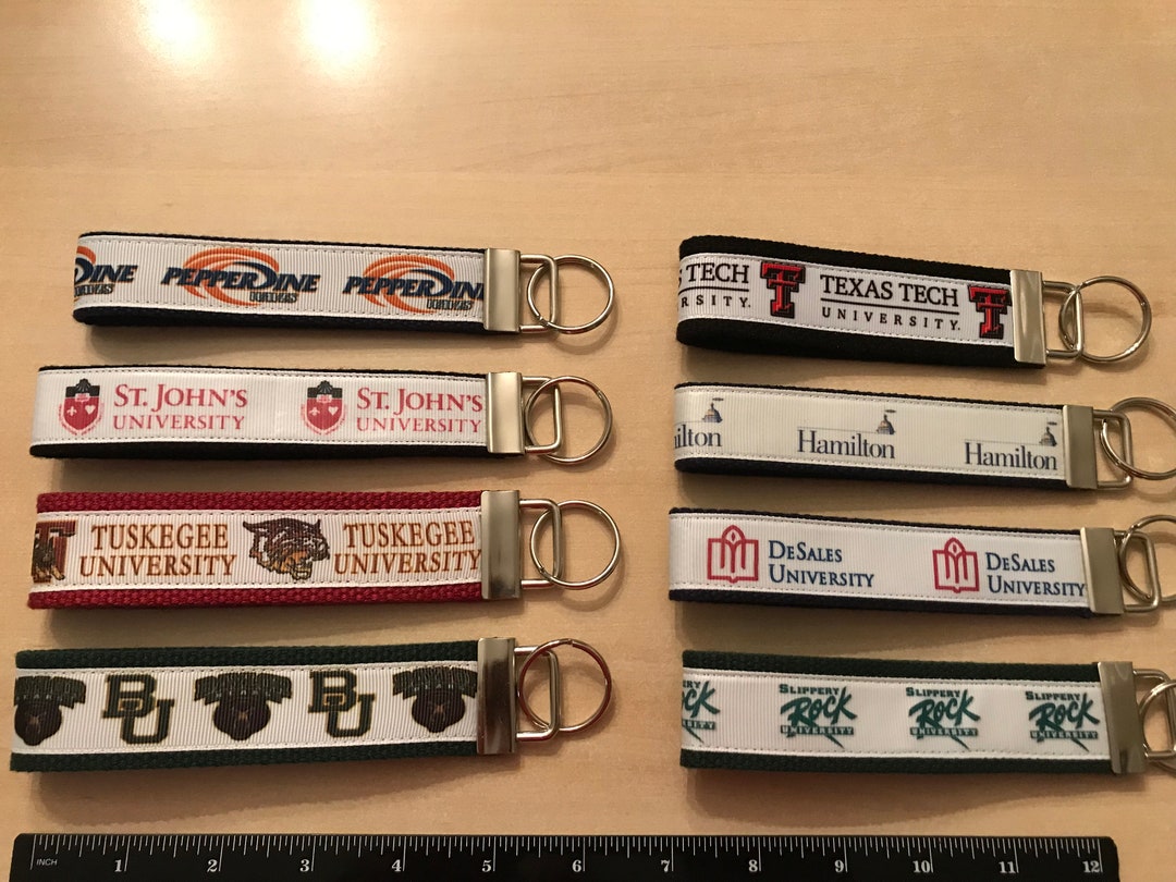 50college Team Inspired Key Fobs key Chains/wristlets - Etsy