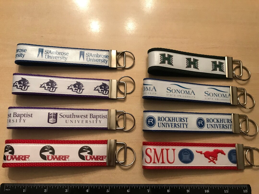 53college Team Inspired Key Fobs key Chains/wristlets - Etsy