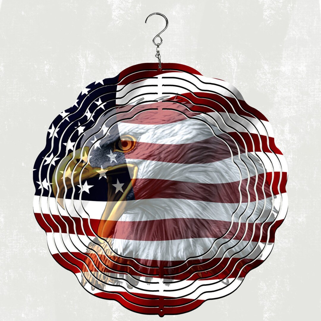 US Flag Patriotic Wind Spinner | 10" Windspinner | Wind Spinner | US ...