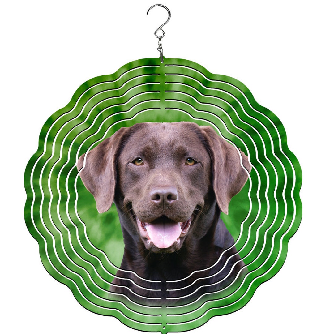 Chocolate Lab Wind Spinner | 10" Windspinner | Wind Spinner | Chocolate ...
