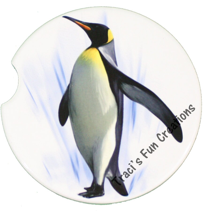 Penguin Sandstone Car Coasterspenguin Coasterscar Holder | Etsy