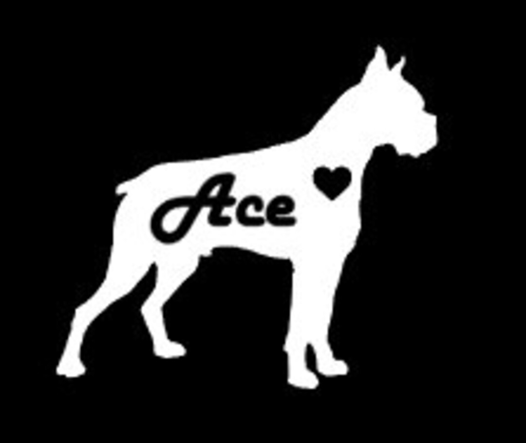 Boxer Car Decal, Boxer Decal, Dog Car Decal, Pet Car Decal, Laptop ...