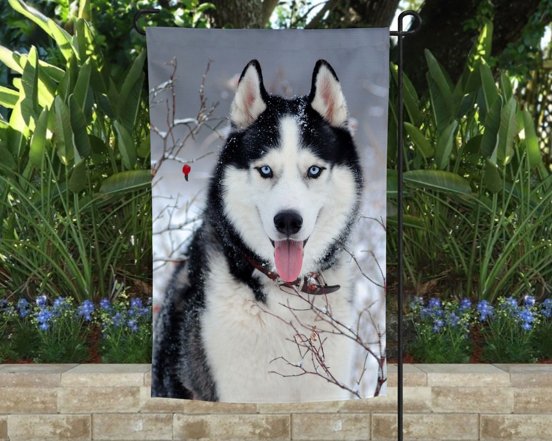 Siberian Husky Garden Flag, Garden Flag, Yard Flag, Yard Decor, Husky ...