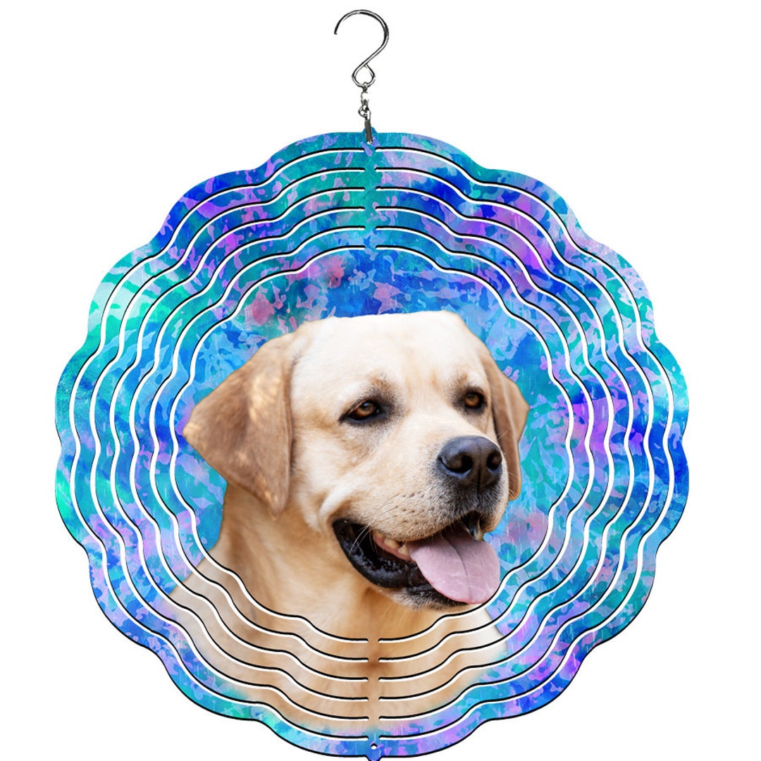 Yellow Lab Wind Spinner: 10" Aluminum Garden Decor - Etsy