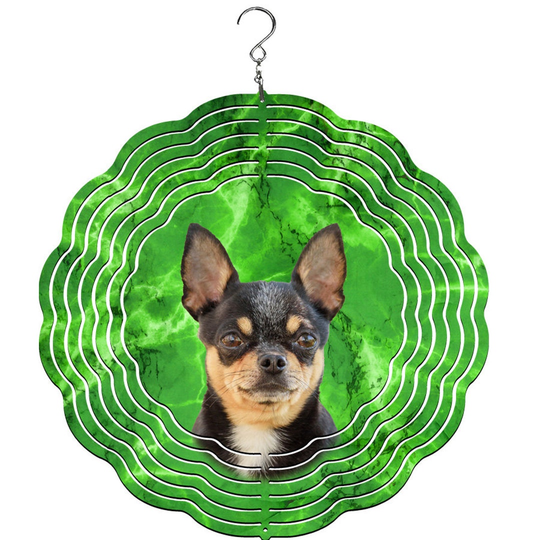Chihuahua Dog Wind Spinner: Aluminum Yard Decor (10") - Etsy