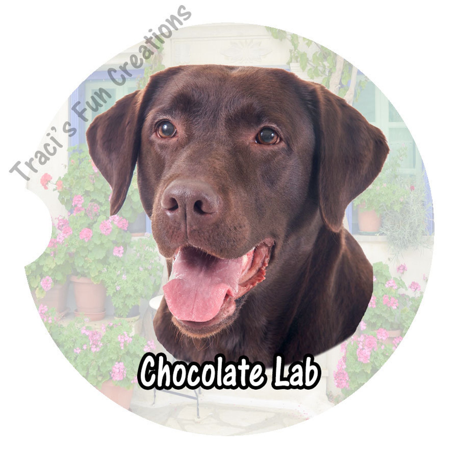 Labrador Car Coasters Chocolate Lab Lab Gifts Sandstone | Etsy