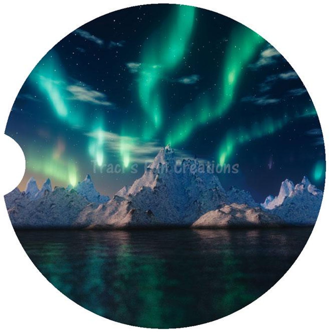 Northern Lights Car Coasters: Aurora Borealis Design (set of 2) - Etsy