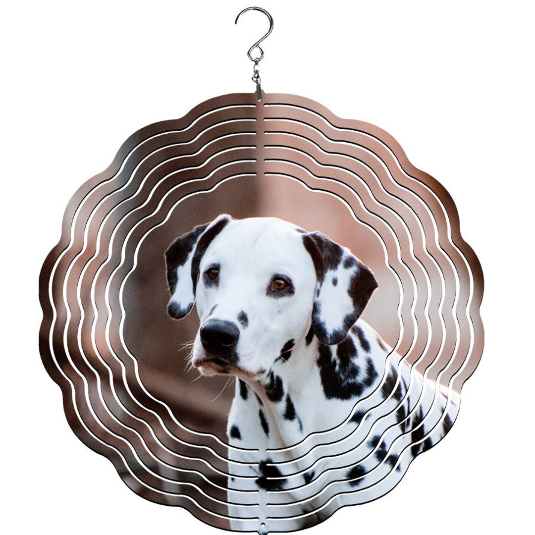 Dalmation Dog Wind Spinner: Aluminum Yard Decor (10 Inch) - Etsy