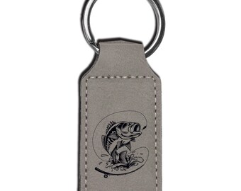 Personalized Round Leather Key Chain Monogrammed Groomsmen - Etsy