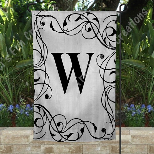 Personalized Garden Flag Monogram Garden Flag Garden Decor | Etsy