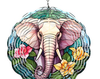 Elephant Wind Spinner - Etsy