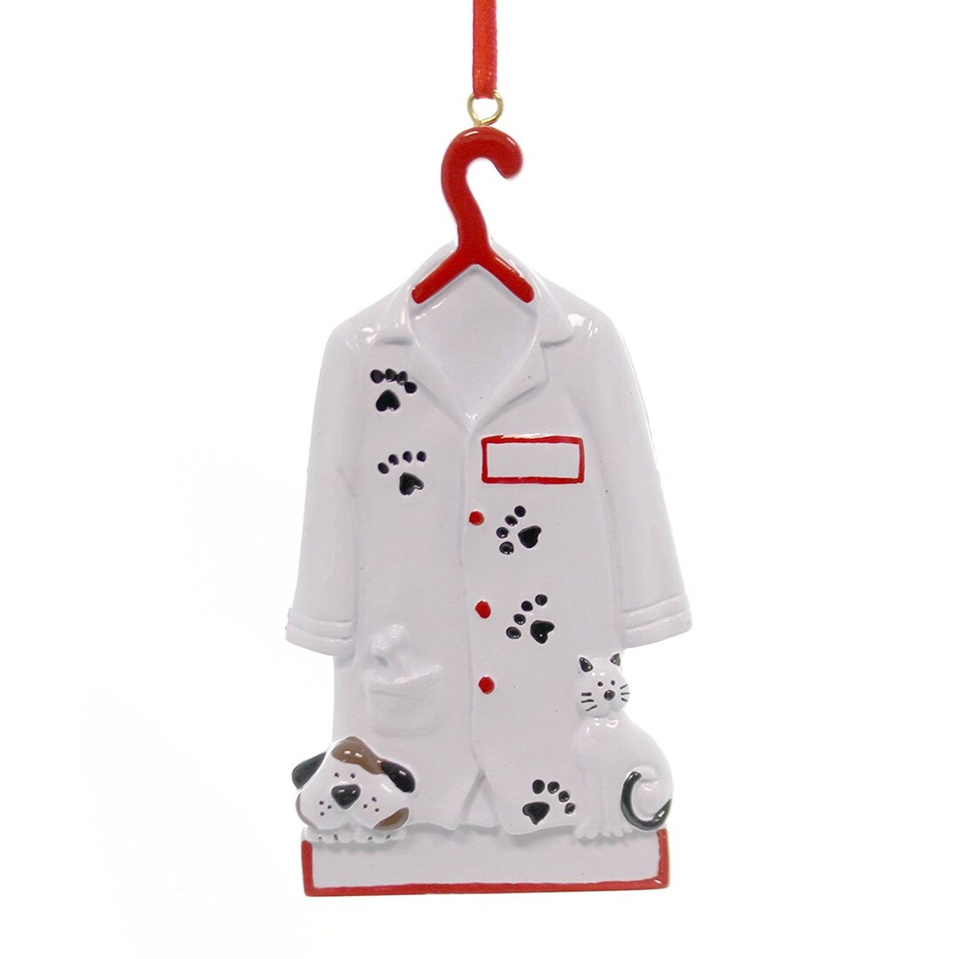 Personalized Veterinarian Christmas Ornament: Resin Vet Coat - Etsy