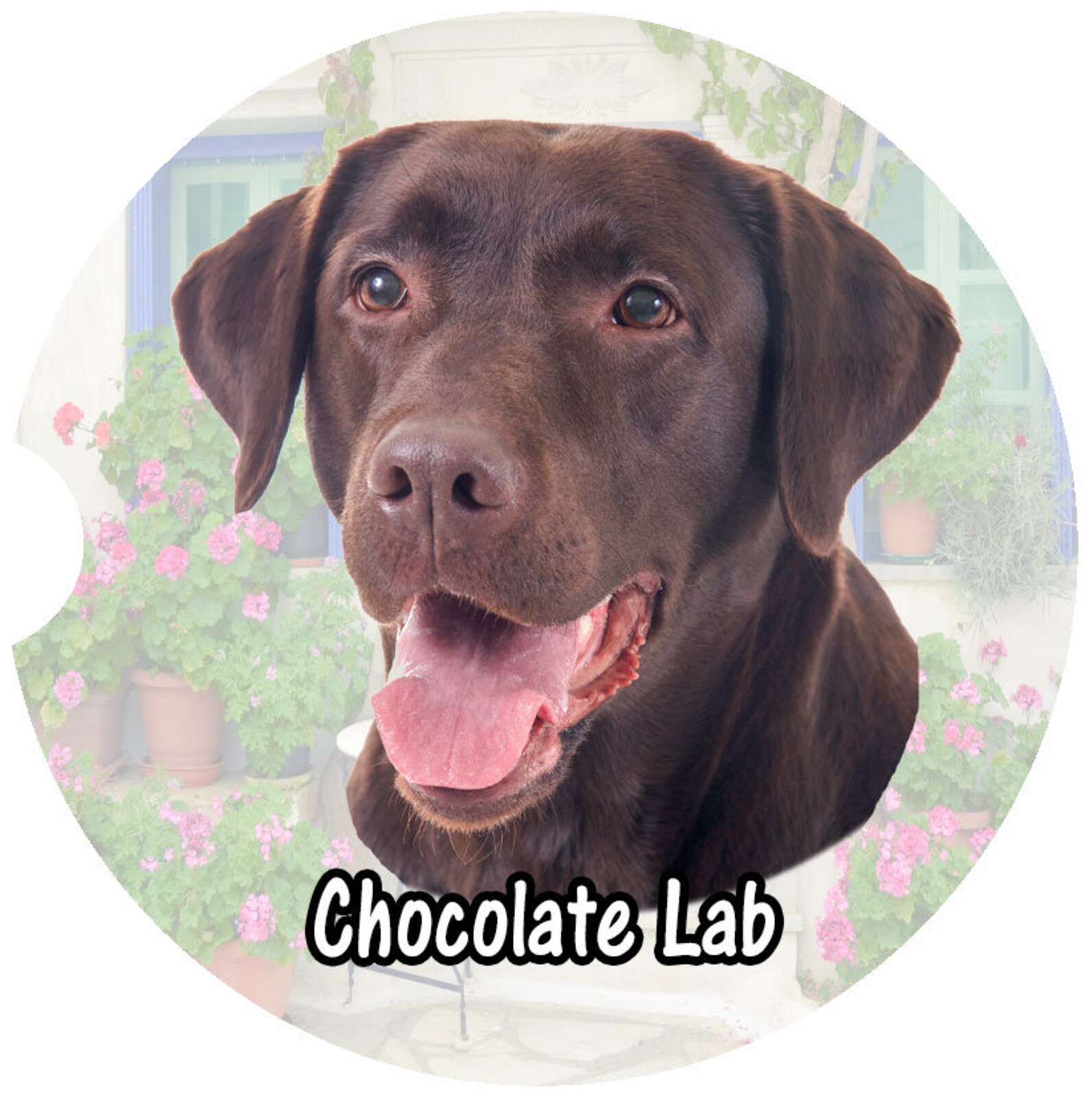 Labrador Car Coasters Chocolate Lab Lab Gifts Sandstone - Etsy