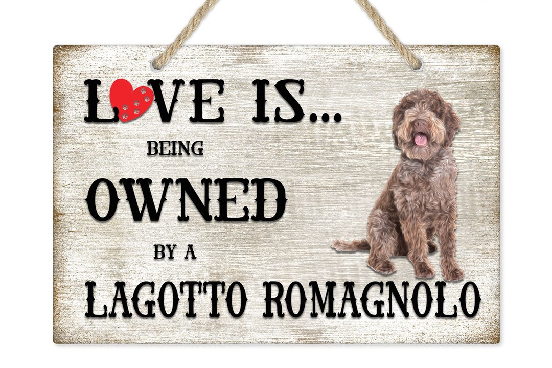 Lagotto Romagnolo Dog Breed Sign: "love is Being Owned" Pet Decor - Etsy