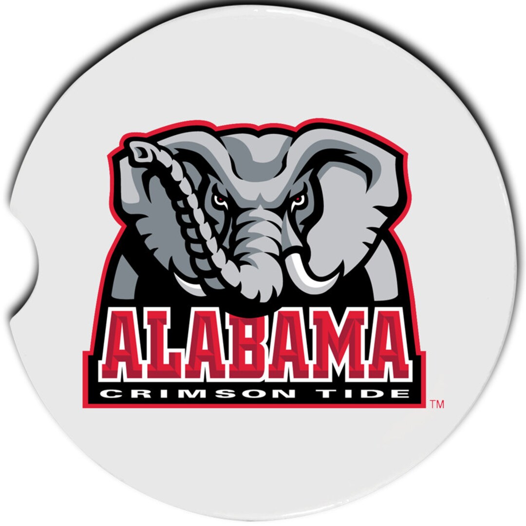 Alabama Roll Tide Sandstone Car Coasters - Set of 2 - Etsy