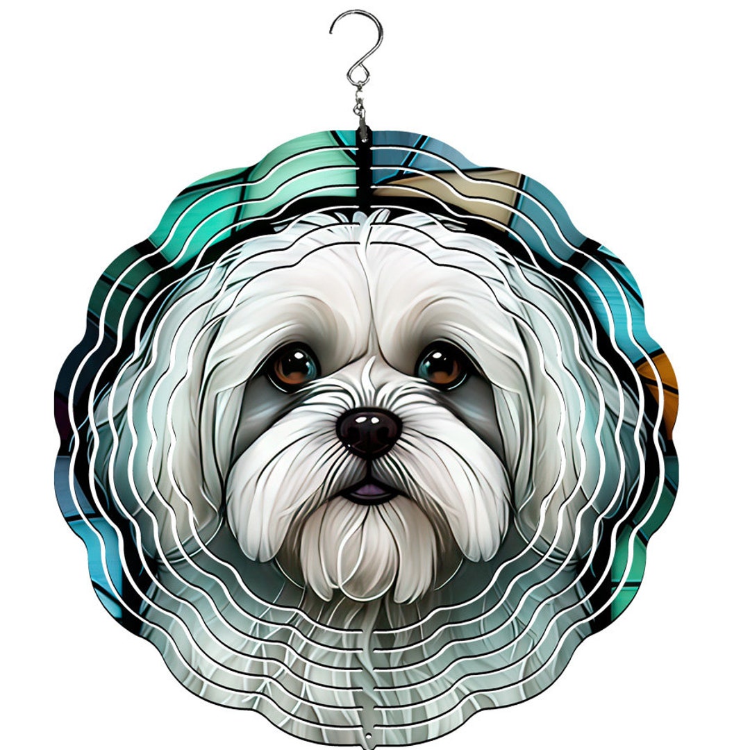 Maltese Stained Glass Wind Spinner | 10" Windspinner | Wind Spinner ...