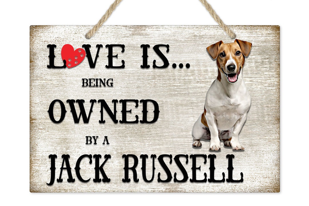 Jack Russell Dog Breed Themed Sign: Dog Lover Gift - Etsy