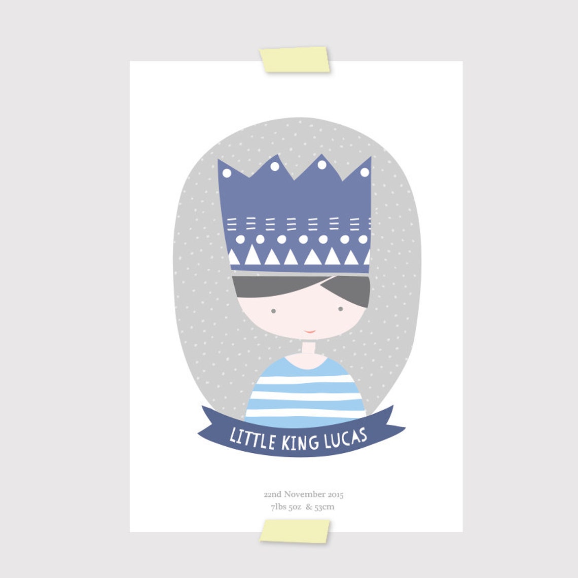 Custom Little King Print for New Baby Boy Room / Personalised - Etsy