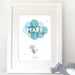 Custom Name Print Balloon Print Cute Dog Illustration - Etsy