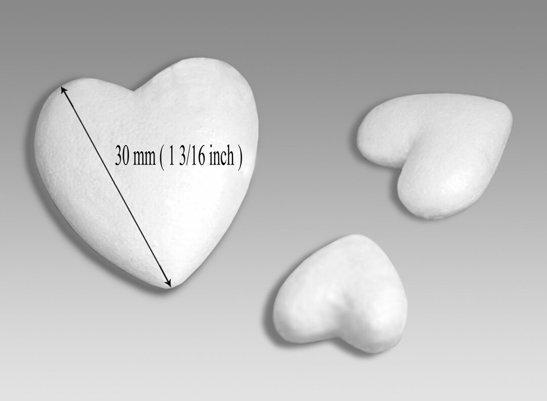 Set off 10, Heart Shapes Polystyrene Styrofoam High Quality Crafts ...