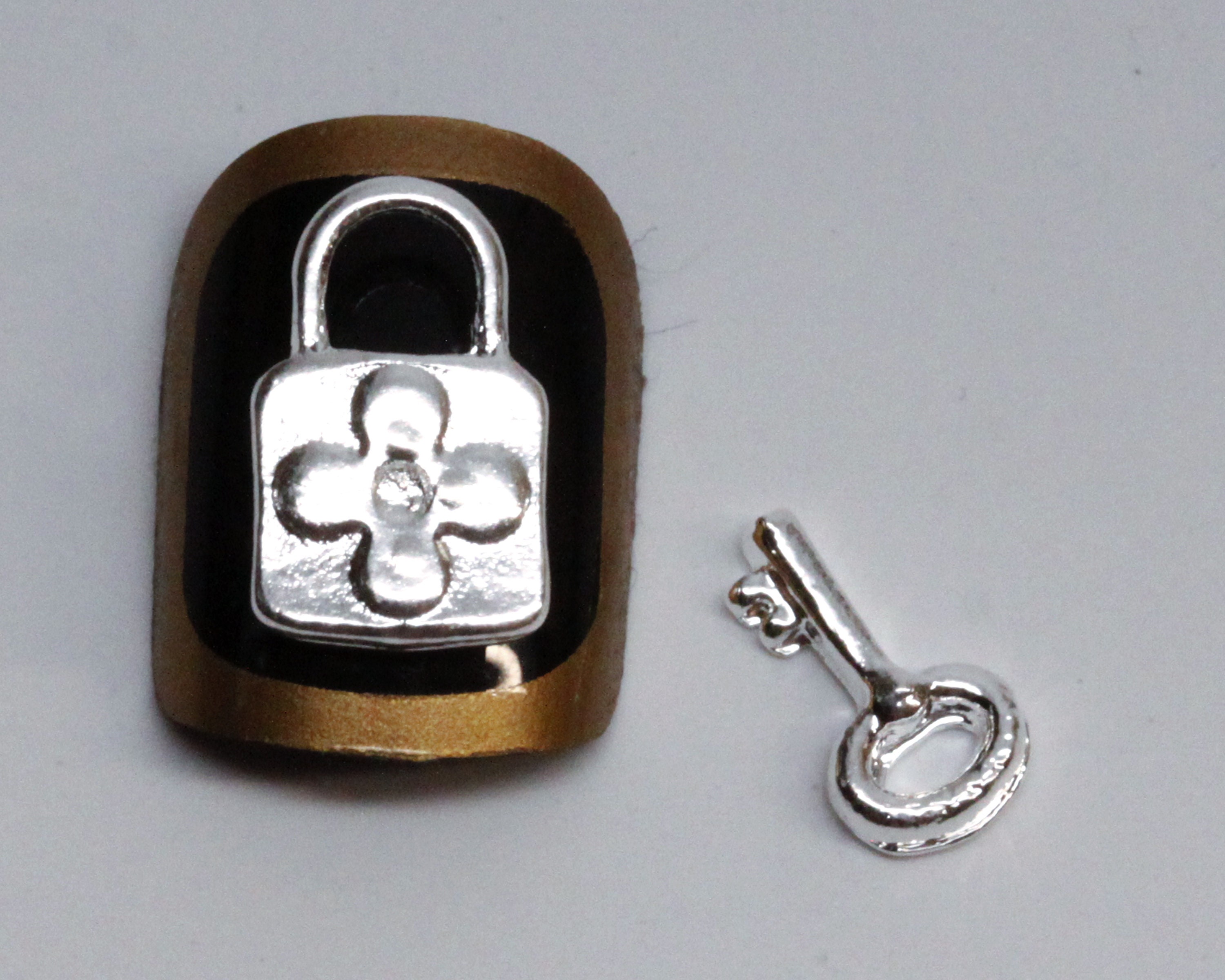 4 pairs Key and Lock Miniature Mini Silver Tone Designer 3D | Etsy