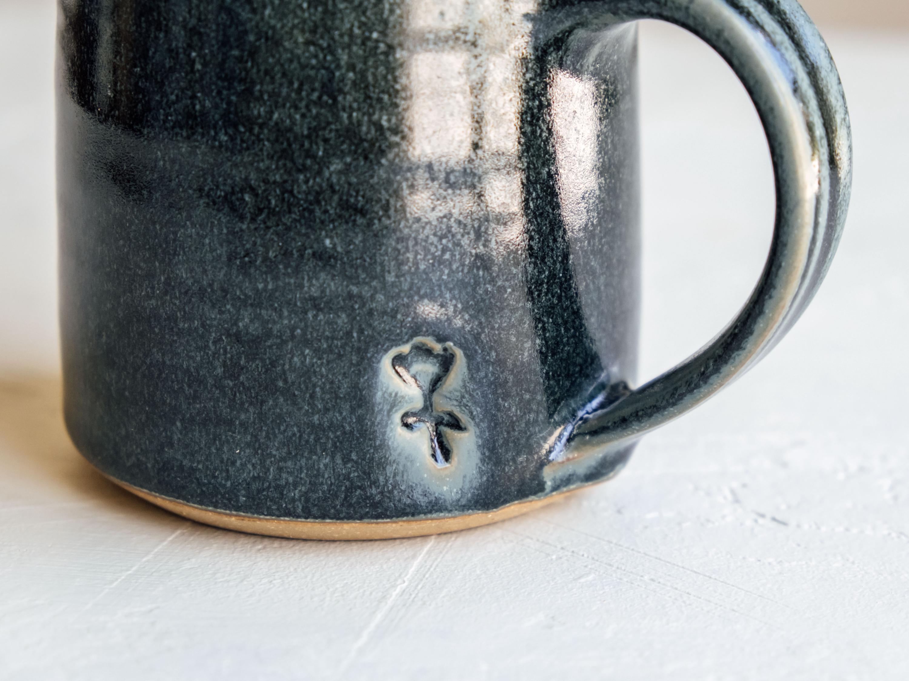Handmade Ceramic Tulip Mug - Evergreen - Etsy