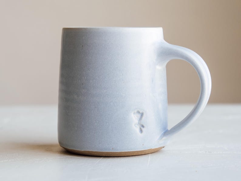Handmade Ceramic Tulip Mug - Powder Blue - Etsy